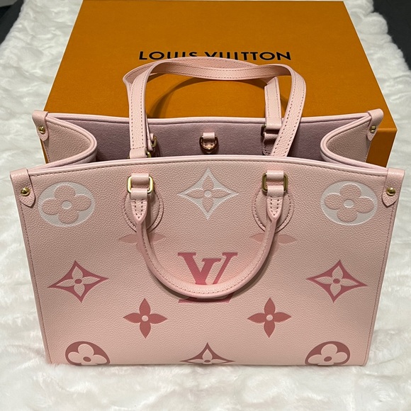Louis Vuitton | Bags | Louis Vuitton Onthego Mm Pink Gradient Empreinte ...